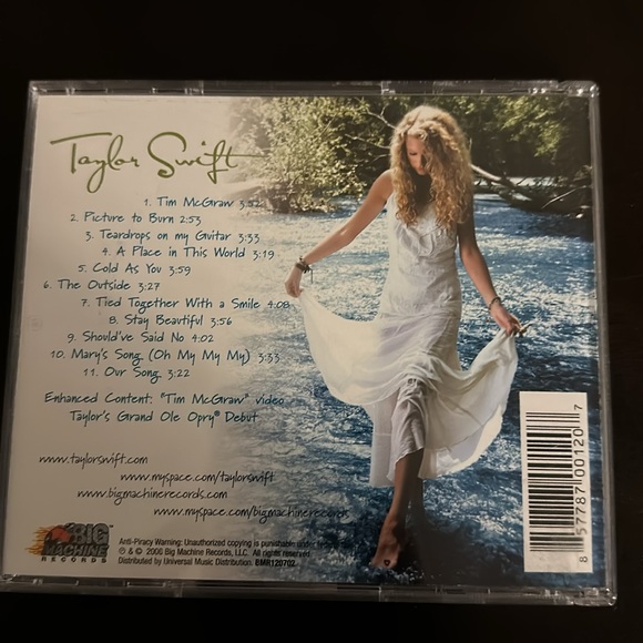 Taylor Swift | Media | Taylor Swift Debut Album Cd With Original Lyrics ...